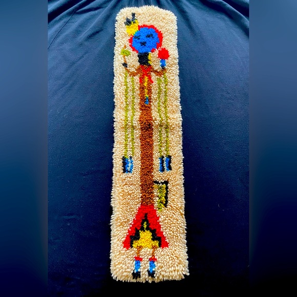 Vintage Handmade | Wall Decor | Vtg Latchhook Hopi Kachina Wall Hanging ...